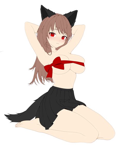 Rule 34 Animation Meme Community Blush Bow Bowtie Brown Hair Cat Ears
