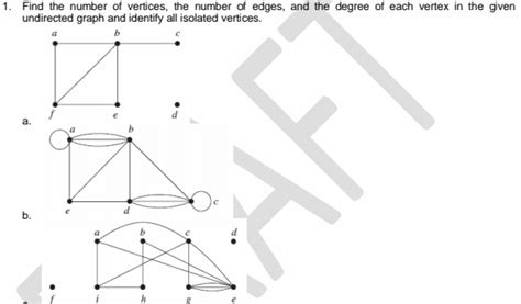 solved find the number of vertices the number of edges and the