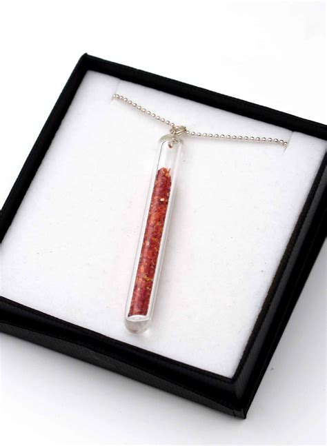 Sample Necklace Ruby Wearing Glass The White Sail Gallery