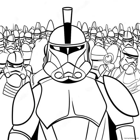 Página Para Colorear De La Épica Batalla De Clone Troopers 2481 1987