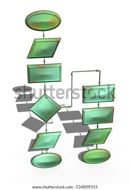 Empty Flow Chart Diagram Use Programming Stock Illustration