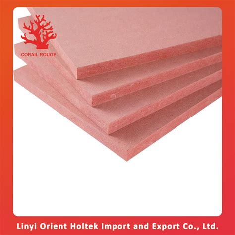 Wholesale 15mm 18mm Colored Mdf Fireproof Mdf Fire Resistant Red Mdf