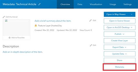 FAQ How Do I Include Metadata When Publishing Layers