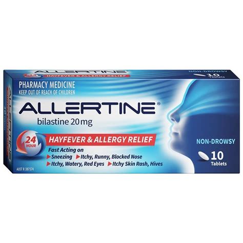 Buy Allertine 20mg 10 Tablets Bilastine Online At Chemist Warehouse