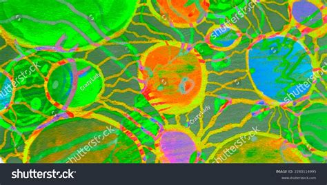 3d Bacteria Multicolor Electron Microscope Cell Stock Illustration