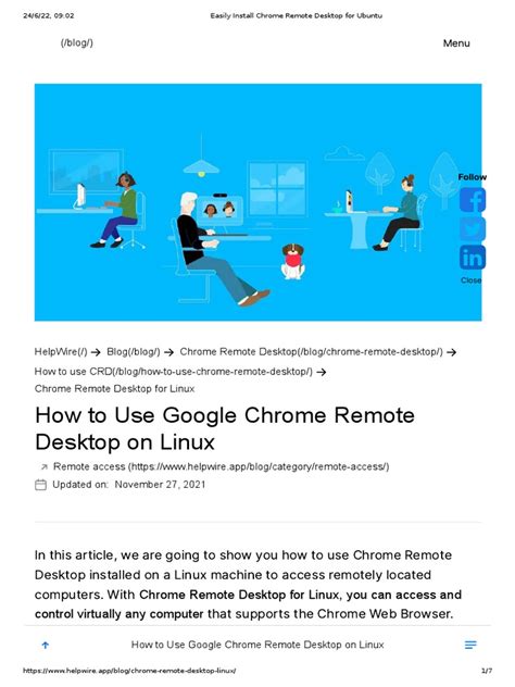 Easily Install Chrome Remote Desktop For Ubuntu Pdf Graphical User Interfaces Application