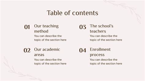 Elegant Typefaces Theme For School Center Presentation