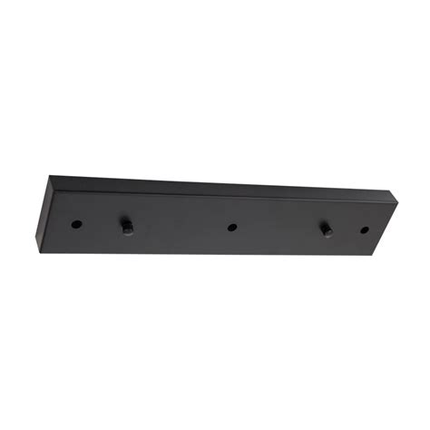 Black Rectangular Ceiling Plate Accessory For Pendant Clusters 2 Sizes