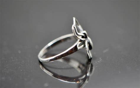 Eliz 925 Sterling Silver Black Widow Spider Man Ring Eliz Jewelry