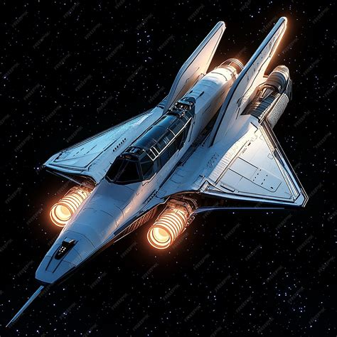 Hightech Space Shuttle With Angular Aerodynamic Design Premium Ai