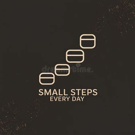Small Steps Every Day Minimal Line Art Of Footsteps Clean Sans Serif Font Neutral Beige Tones