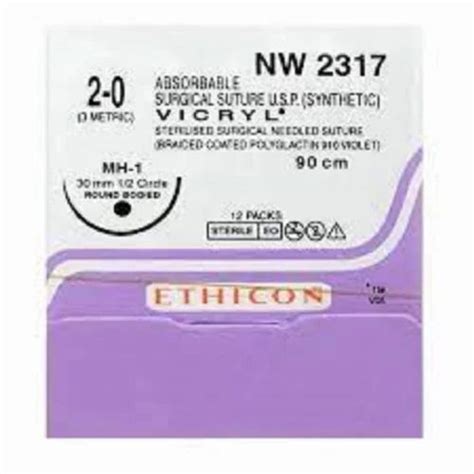 Violet Absorbable Vicryl 2317 Suture Packaging Type Box 2 0 At ₹ 694