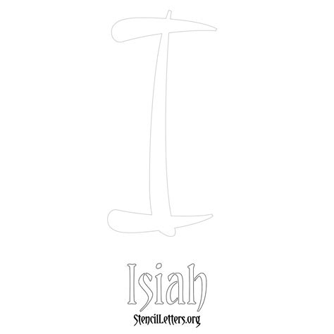Isiah Free Printable Name Stencils With 6 Unique Typography Styles And