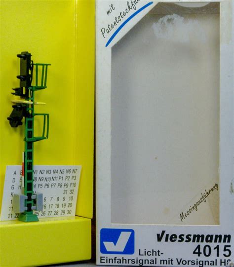 Viessmann 4015 H0 Licht Einfahrsignal Mit Vorsignal Bahnlädchende