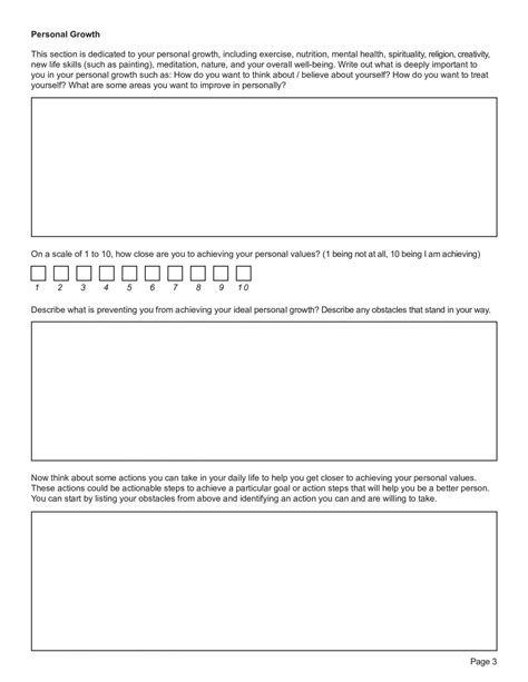 Act Values Clarification Worksheet Editable Fillable Printable Pdf