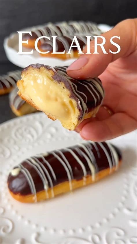 Éclair Recipe Video Dessert Recipes Easy Yummy Food Sweet Snacks