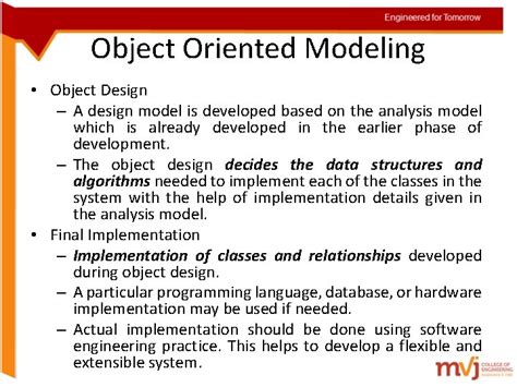 Engineered For Tomorrow Introduction Modeling Concepts Object Orientation