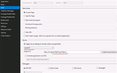 Visual Studio How To Create Virtual Directory On Local Iis Using Msbuild And Properties Of A