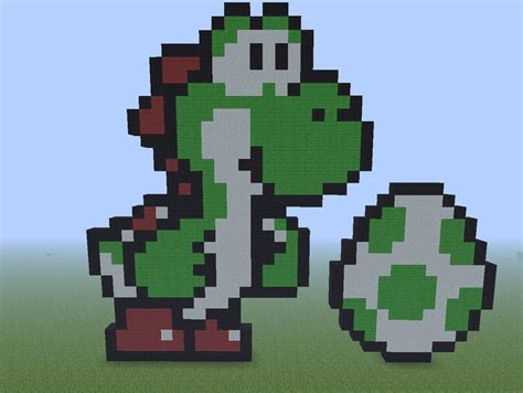 Minecraft Pixel Art Raster Yoshi Depixelizing Pixel Art