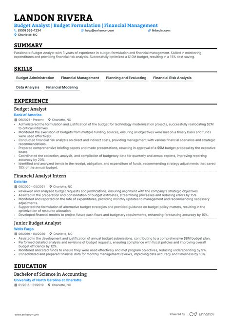 1 Successful Government Budget Analyst Resume Example And Writing Tips For 2024