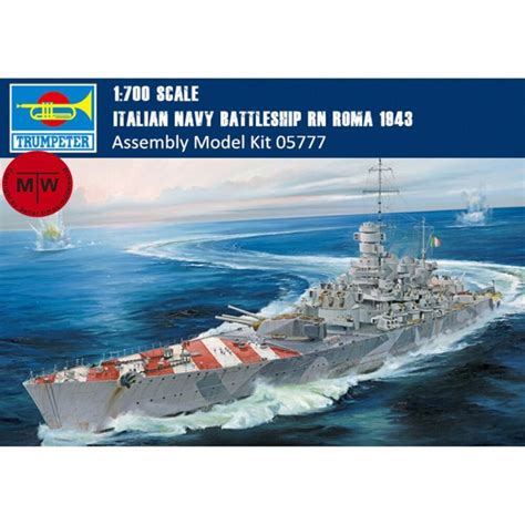 Trumpeter 05777 1700 Scale Italian Navy Battleship Rn Roma 1943