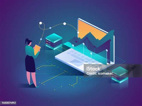 Vector Isometric Concept Of Data Analysis Stock Illustration Download