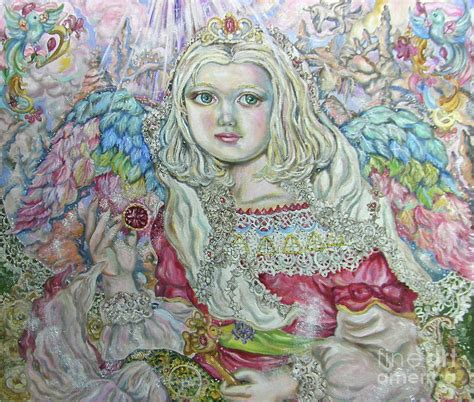 An Angel Of The Ruby Painting By Yumi Sugai Pixels