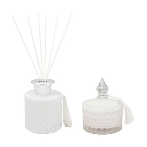 Fresh Linen Candle Diffuser Set Allens