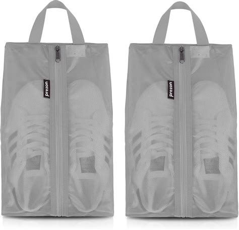 Prezon Travel Shoe Bags Water Resistant Tpu Mesh Sturdy Ykk Zipper Shoes Storage