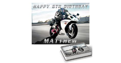 Motorbike Rectangle Cake Topper