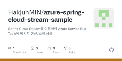 Github Hakjunminazure Spring Cloud Stream Sample Spring Cloud Stream을 이용하여 Azure Service Bus