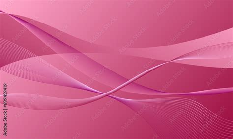 Pink Smooth Lines Wave Curve With Gradient Background Stock Vector Adobe Stock