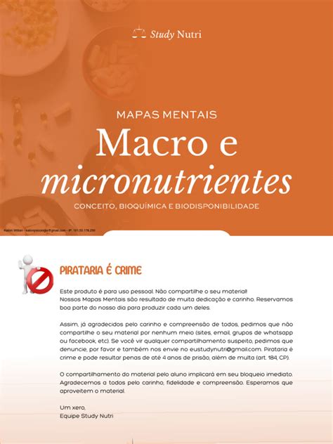 Sn Mapas Mentais Macro E Micronutrientes 2023 Pdf Vitamina