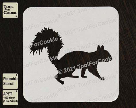 Squirrel Stencil Etsy