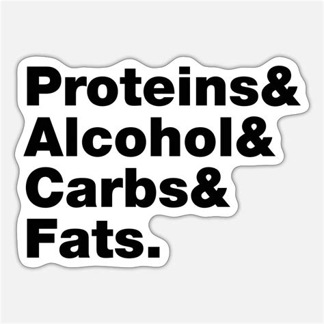 Macronutrients Stickers Unique Designs Spreadshirt