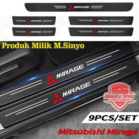 Jual Stiker Mitsubishi Mirage Carbon Fiber Car Door Sticker Protector
