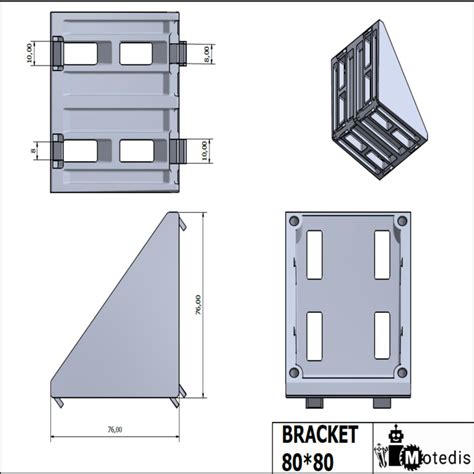 Bracket 80 Slot 8 10 Motedis