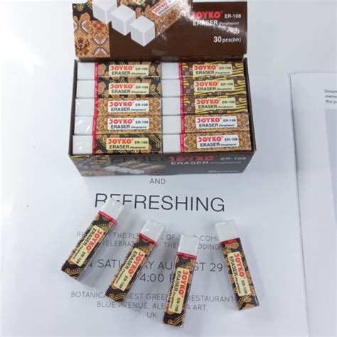 Jual Stip Karet Penghapus Pensil Putih Joyko Isi 6pcs Eraser Shopee