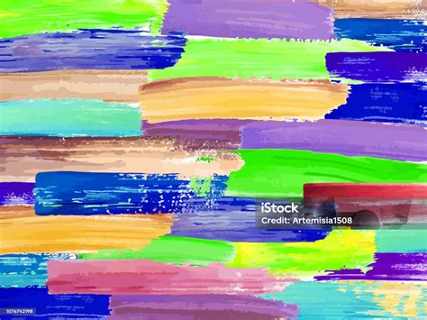 다채로운 브러시 스트로크 기름 또는 아크릴 페인트 디자인 요소의 프레 젠 테이 션 전단지 전단지 엽서 및 포스터에 대 한 그림 배경 벡터 일러스트 레이 션 계절에 대한 스톡