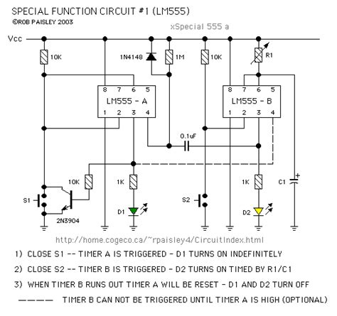 Special Function Timer Circuits Lm555 1 Controlcircuit Circuit