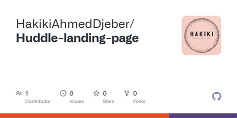 GitHub HakikiAhmedDjeber Huddle Landing Page
