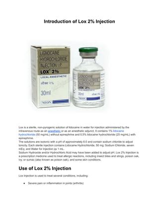 Lox 2 Injection 30ml Pdf
