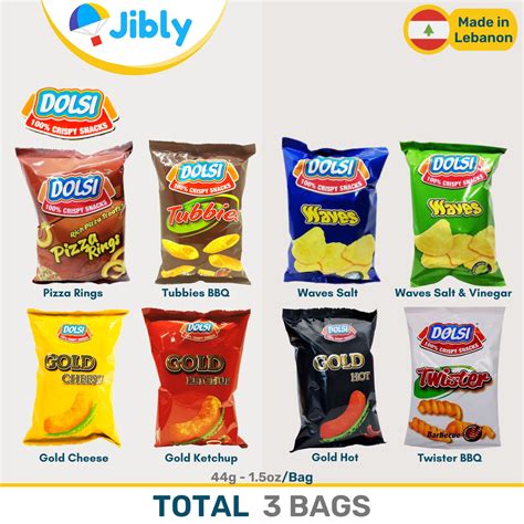 Lebanese Dolsi Potato Chips 8 Flavors Delicious Snacks Etsy