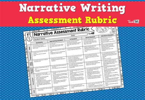 Narrative Writing Assessment Rubric Teacher Resources And Classroom