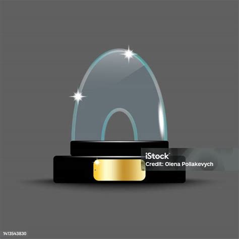 Trofi Juara Kaca Penghargaan Ilustrasi Vektor Gambar Stok Ilustrasi