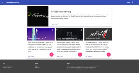 GitHub Gdgmanagua Jekyll Mdl A Jekyll Theme Based In Google Material Design Lite Library