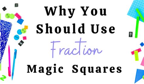Fraction Magic Squares Math With Ms Matherson