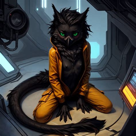 Rule 34 Ai Generated Anthro Avian Beak Bird Black Body Breasts Chest