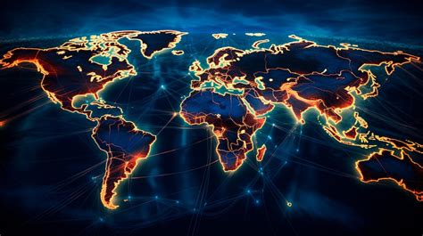 Premium Photo Supply Chain Network Digital Illustration Of A World Map With Interconnected