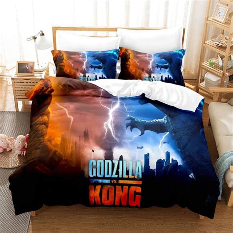 Us 29 88 King Kong Vs Godzilla Comforter Bedding Set Duvet Covers
